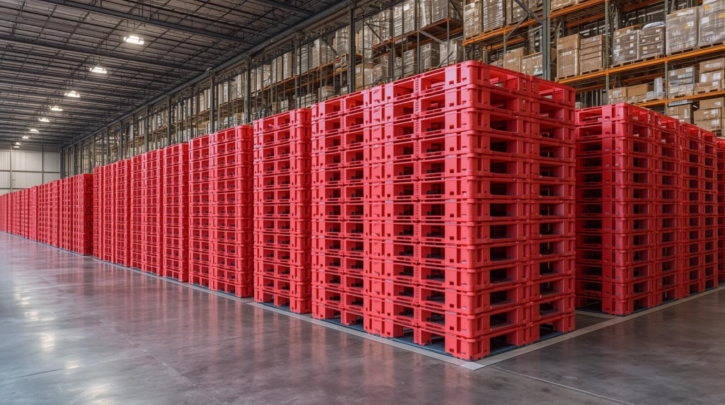 Pallet Plastik Merah untuk Kebutuhan Gudang - CV Pallet Plastik Indonesia